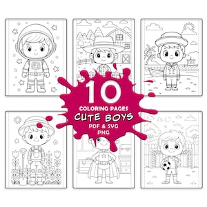 Kids Professions Coloring Pages | Soccer Farmer Chef Astronaut ...