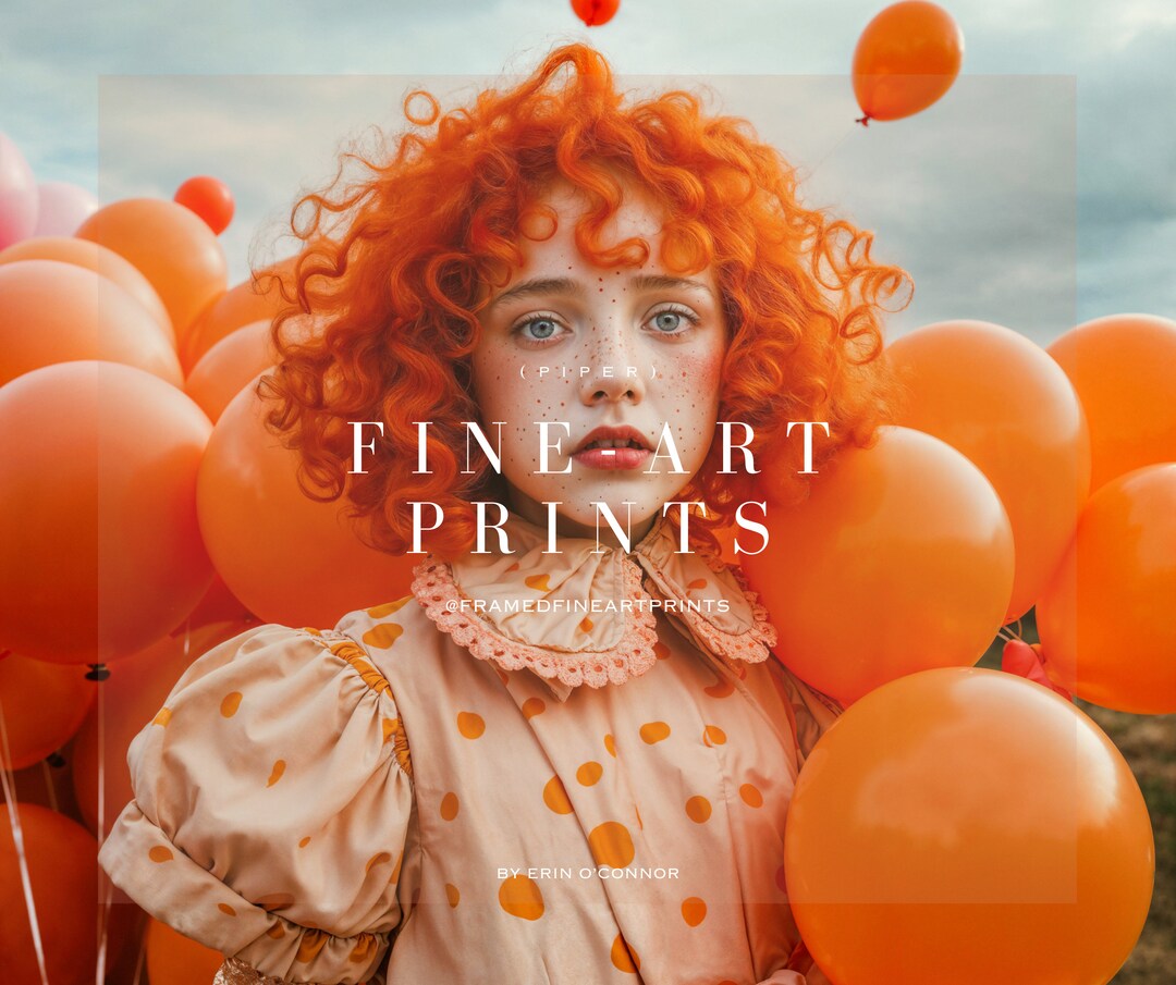 Piper Surreal Balloon Portrait Fine Art Print Contemporary Boho Chic ...