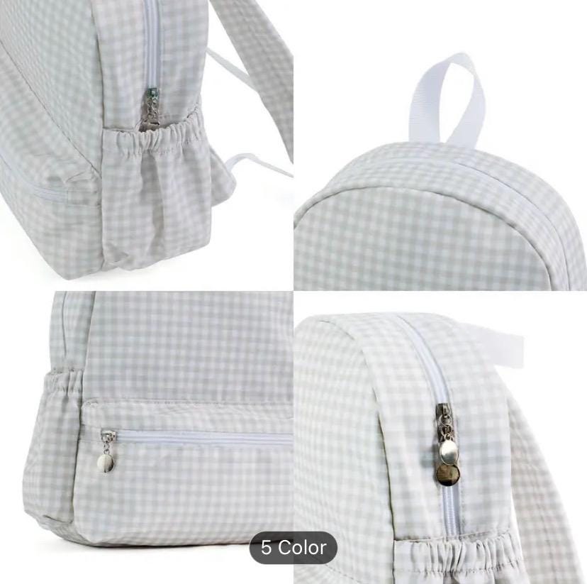 Pink Gingham Backpack Toddler or Full Size Nylon Backpack. Monogrammed ...