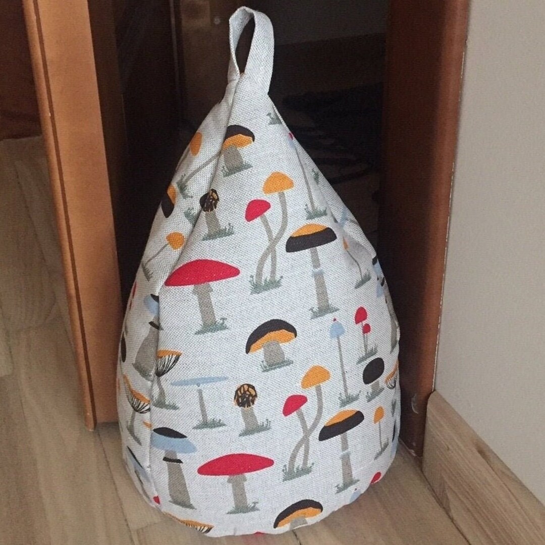Cute Mushroom Fabric Door Stopper With Buckwheat Hulls Filling, Linen ...