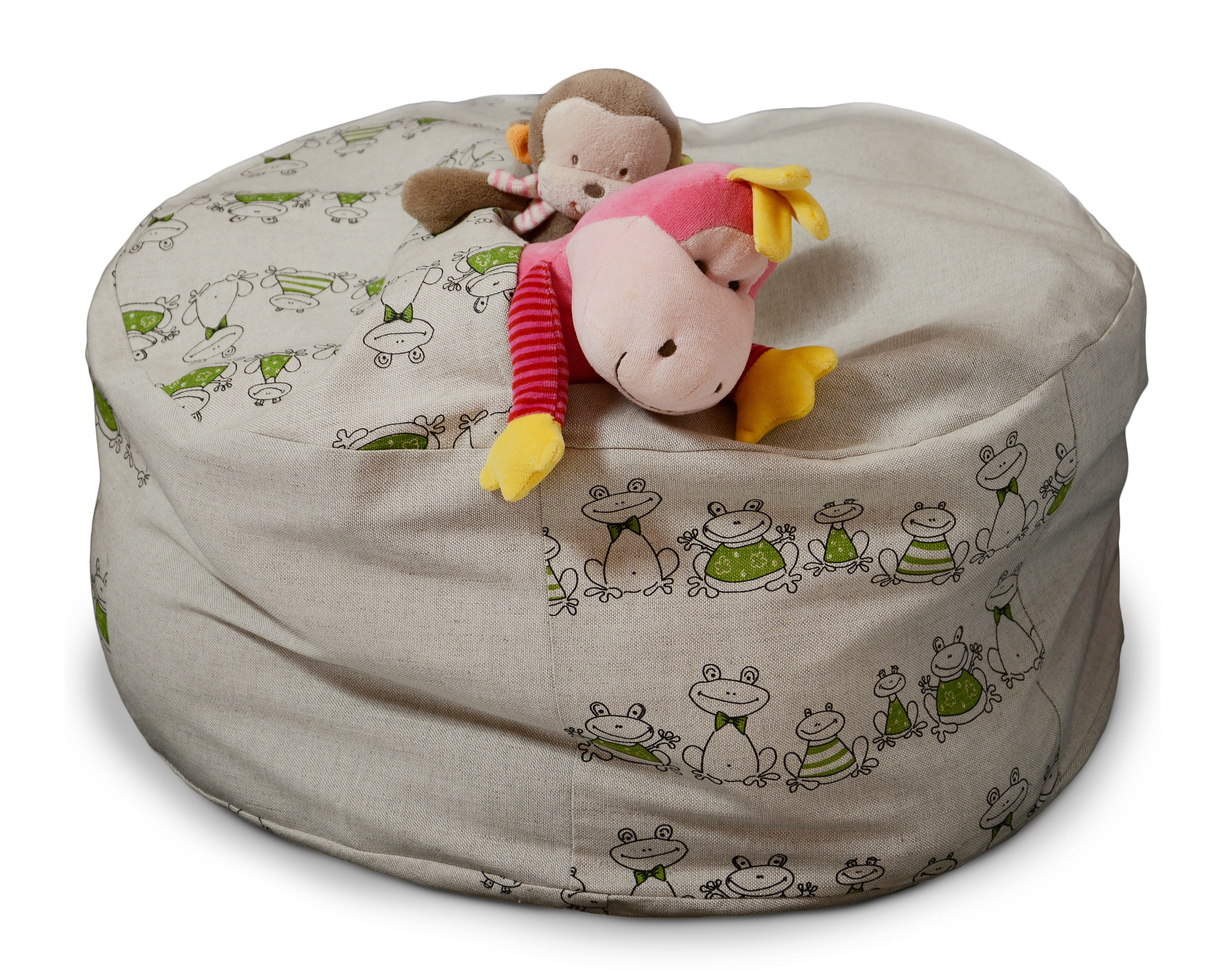 Stuffed Animal Storage Bean Bag Chair Frogs Linen Cover | Etsy