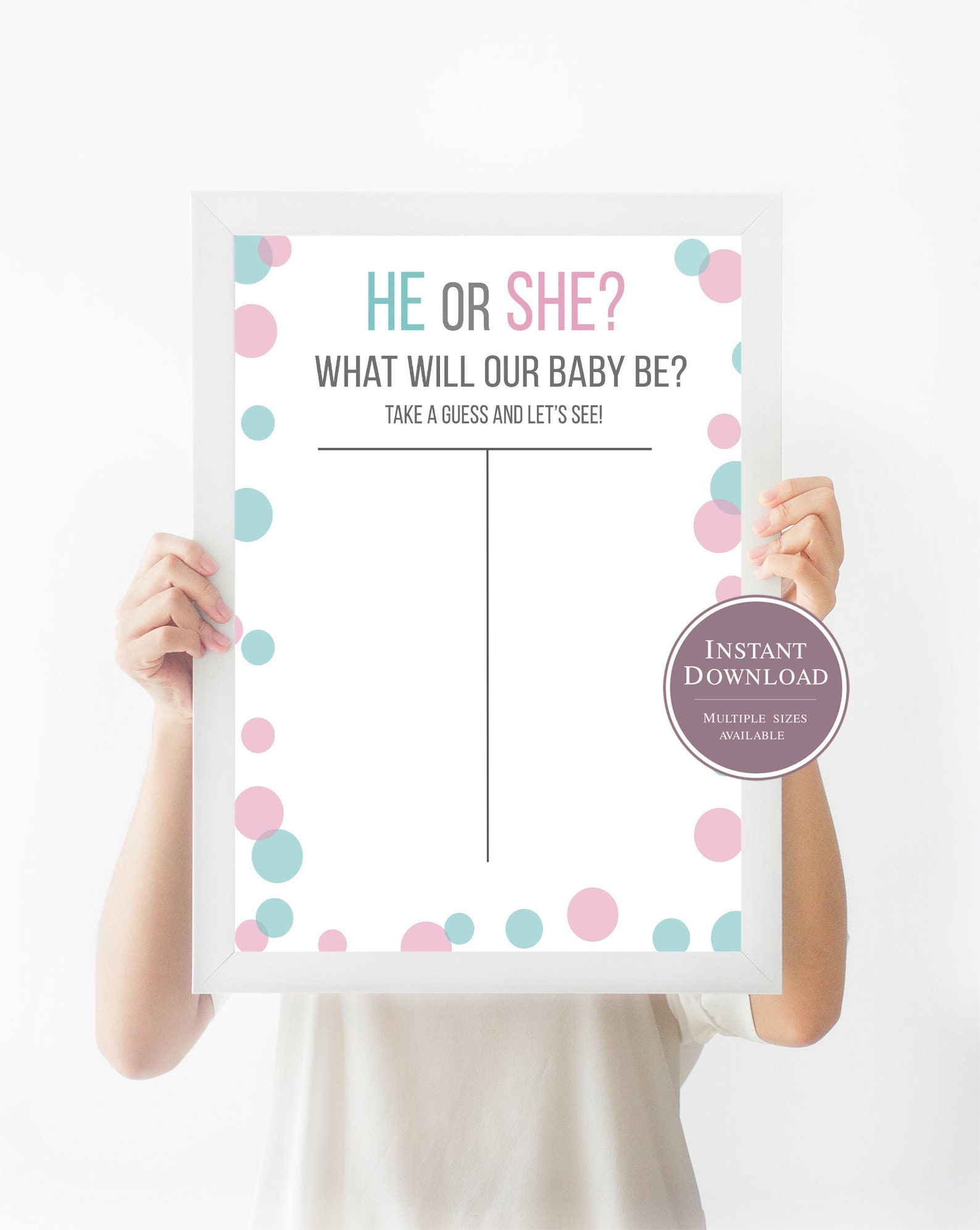 Gender Reveal Sign, Gender Reveal Party, Gender Reveal Decor, Pink or ...