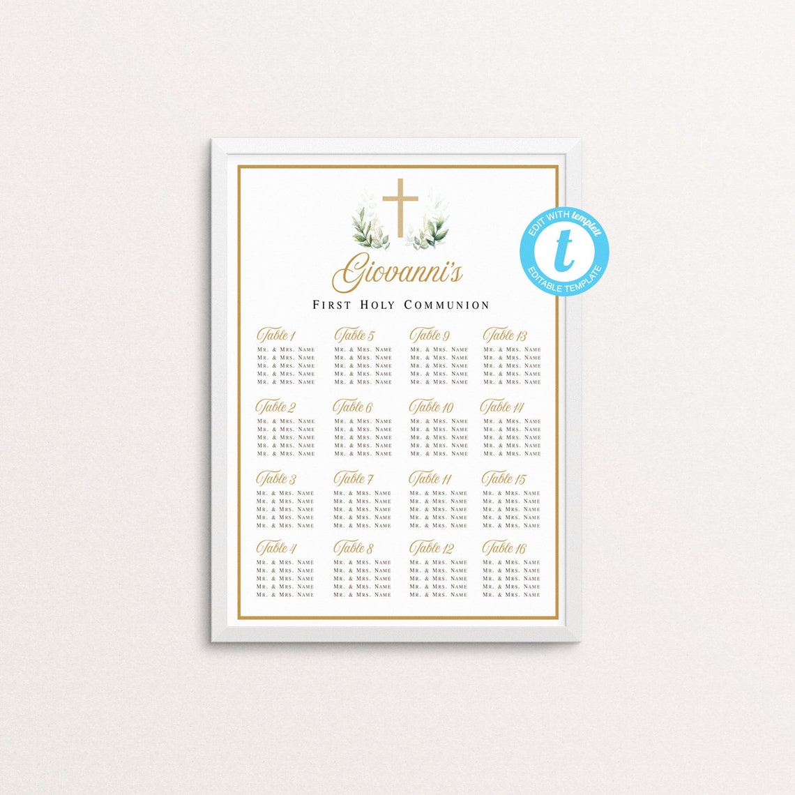Seating Chart Sign Communion Seating Chart Seating Chart - Etsy