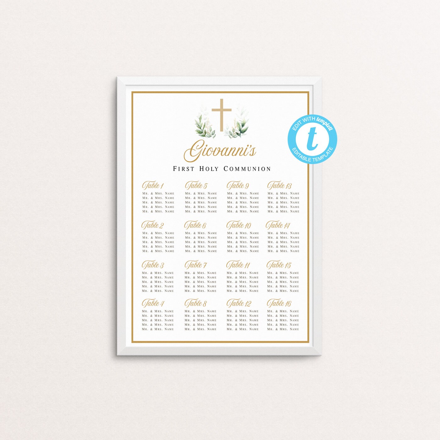Seating Chart Sign, Communion Seating Chart, Seating Chart, Communion ...