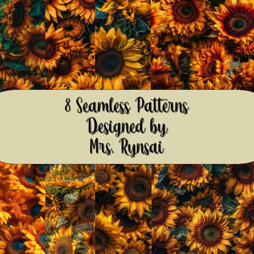 Sunflowers Seamless Patterns - Etsy