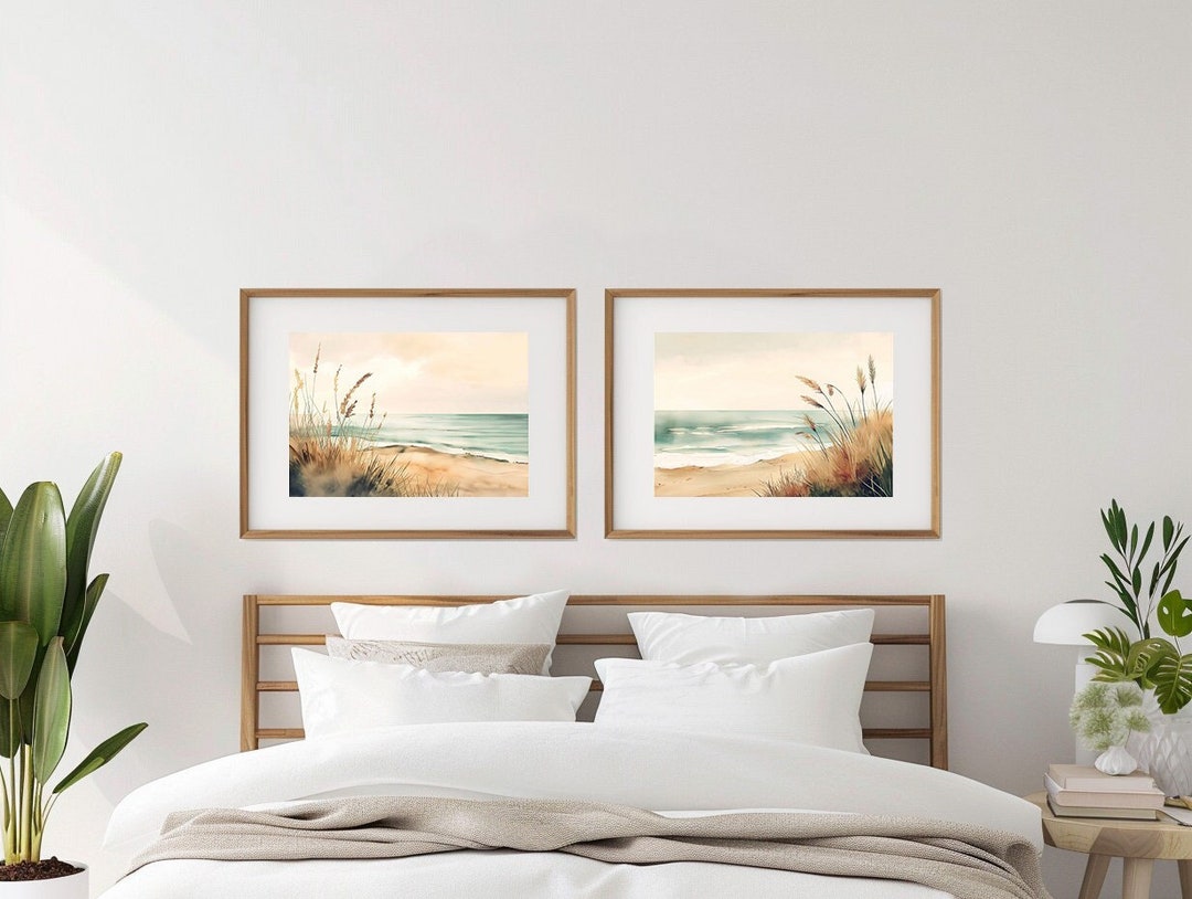 Serenity Beachscape, Printable Wall Art, Beach Art, Set of Two Prints ...