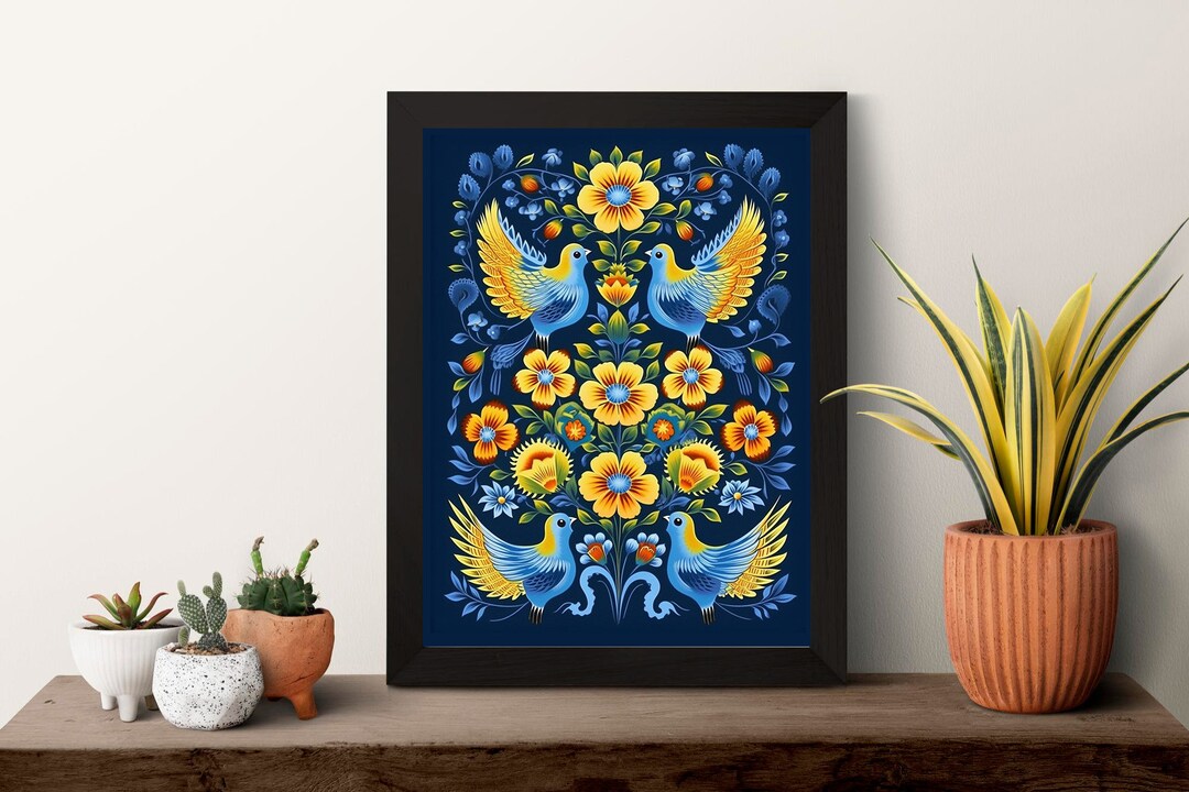 Ukrainian Folk Art Petrykivka Style Tree of Life, Printable Wall Art ...
