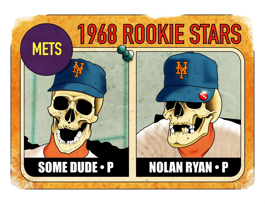 1968 Topps Nolan Ryan Art Print 8.5x11 Tattoo Syle - Etsy