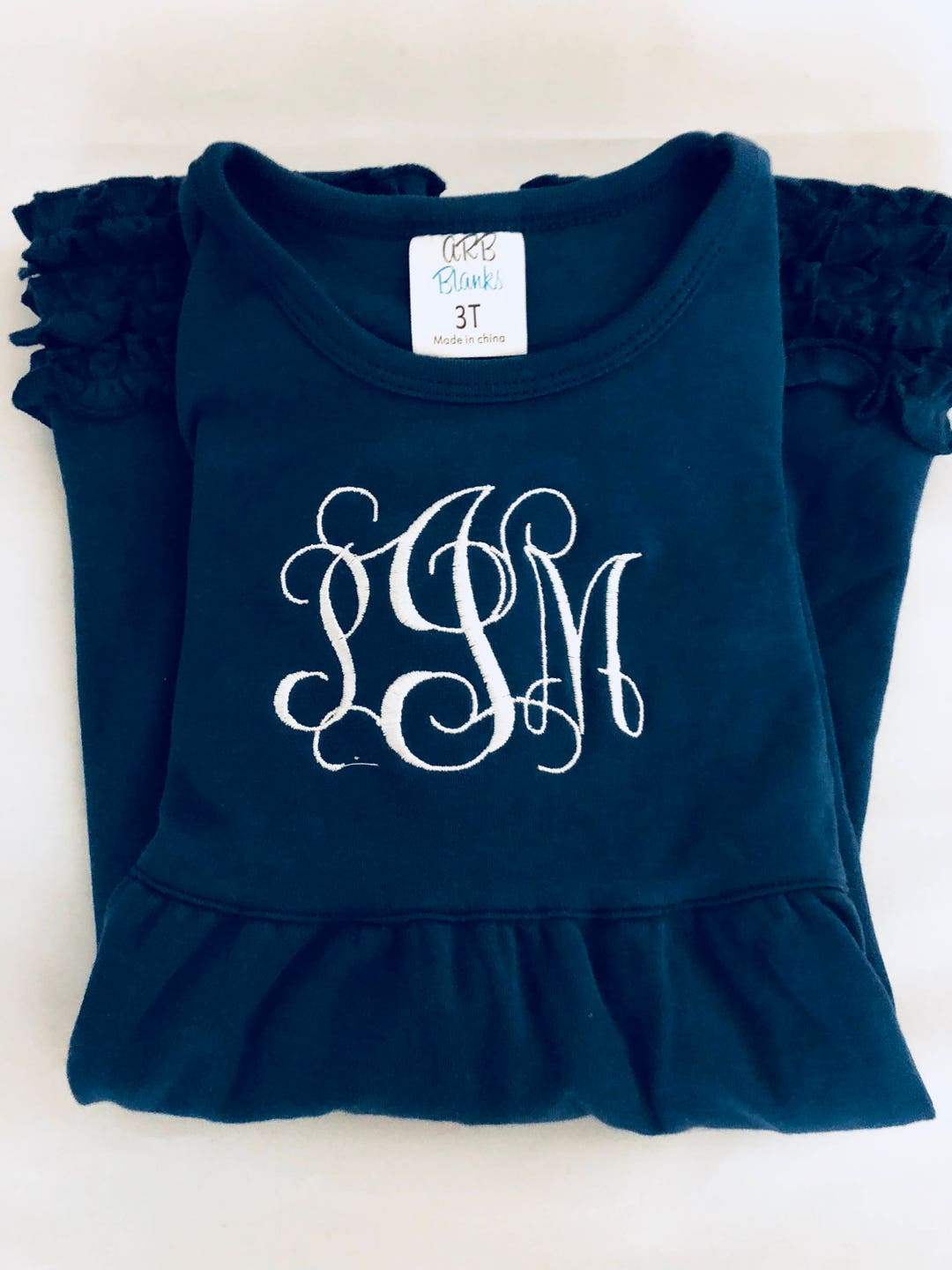 Girl's Monogrammed Dress, Simple and Beautiful - Etsy