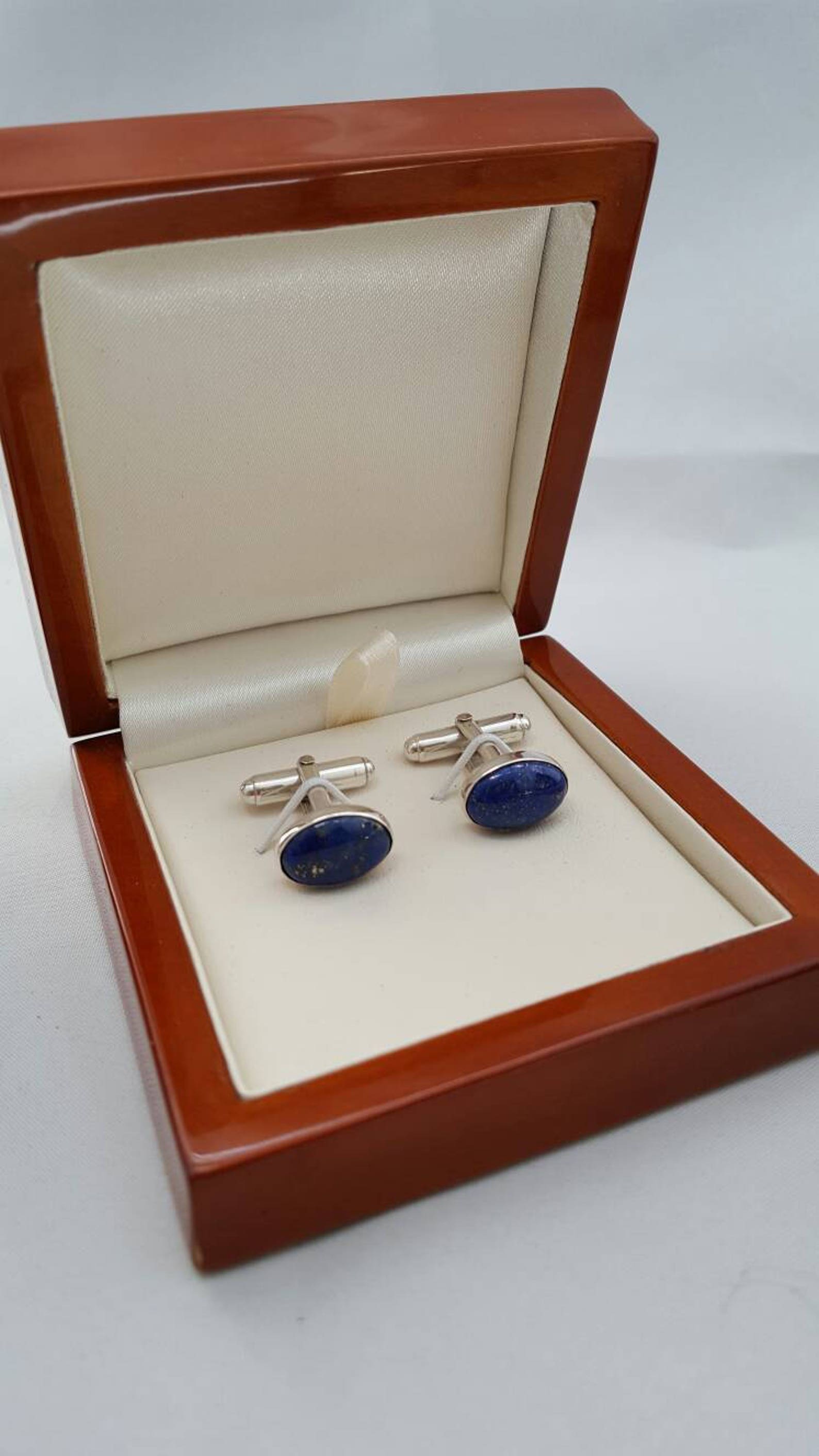 Handmade Sterling Silver Gents T-bar Cufflinks Withthick Bezel Set 14 X ...