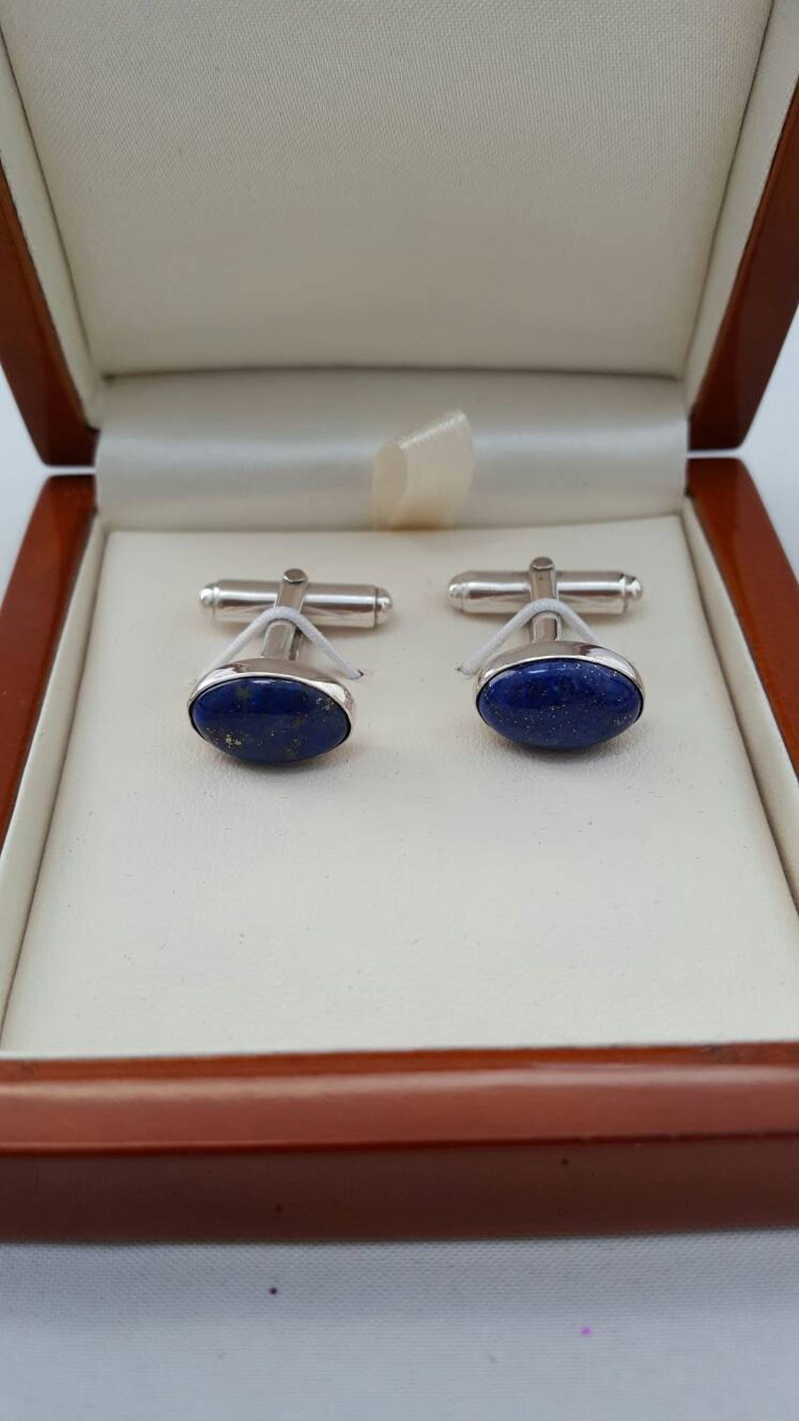 Handmade Sterling Silver Gents T-bar Cufflinks Withthick Bezel Set 14 X ...