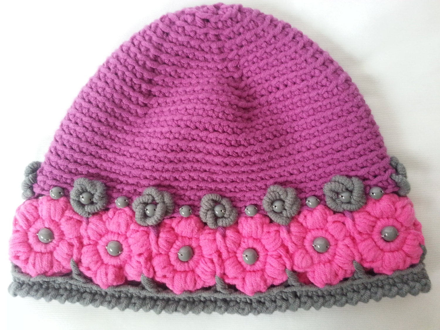 Pink Flower Crown Hat - Etsy