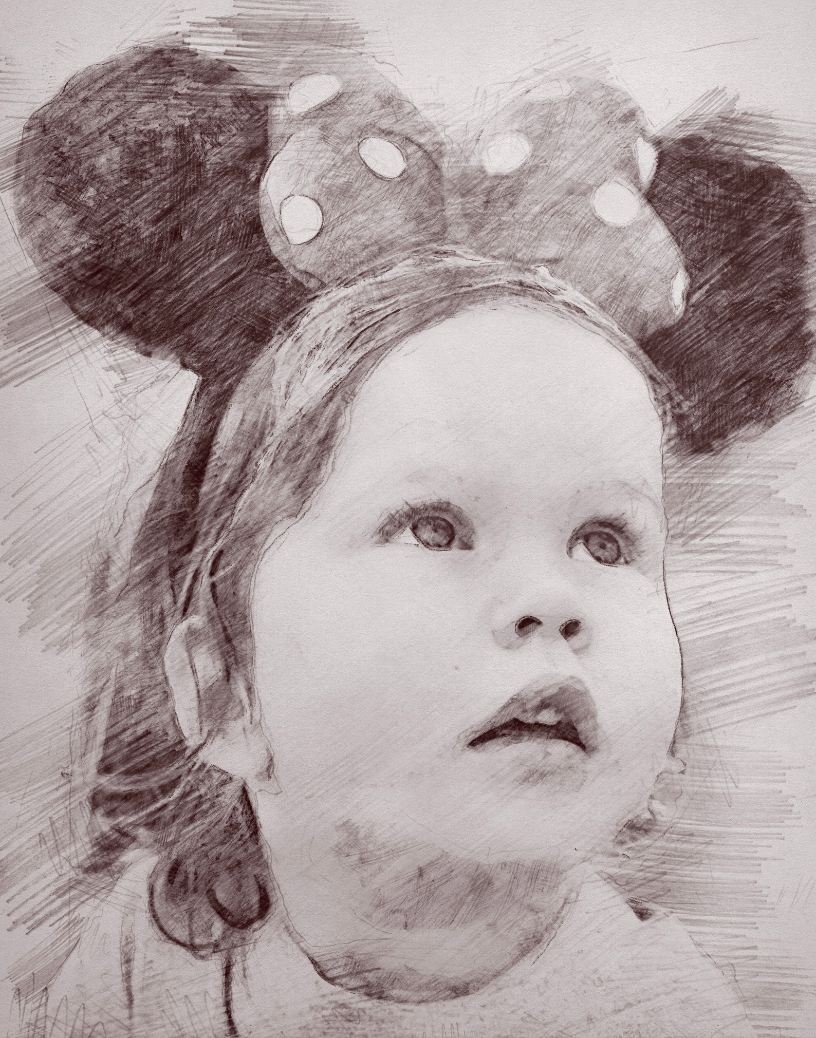 Family Portrait Portrait From Photo Rough Sketch Rustic - Etsy