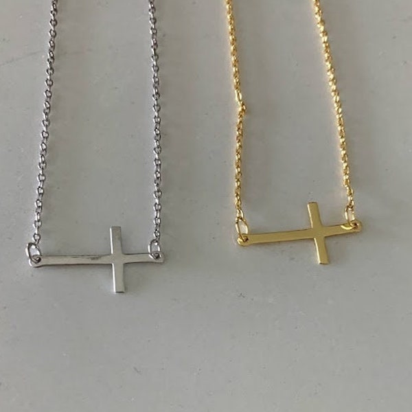 Pearl Cross Necklace - Etsy