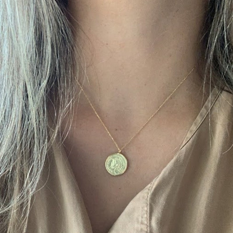 Layered Gold Coin Necklace - Etsy