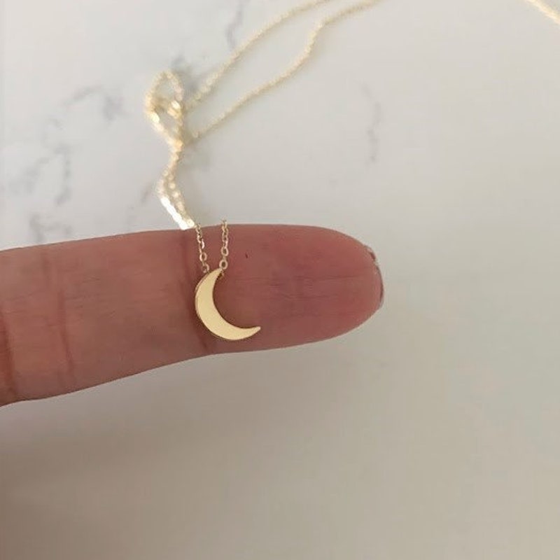 Gold Moon Necklace - Etsy