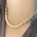 14K Gold Filled 8MM Rope Chain Necklace•layering Gold Chain Necklace ...