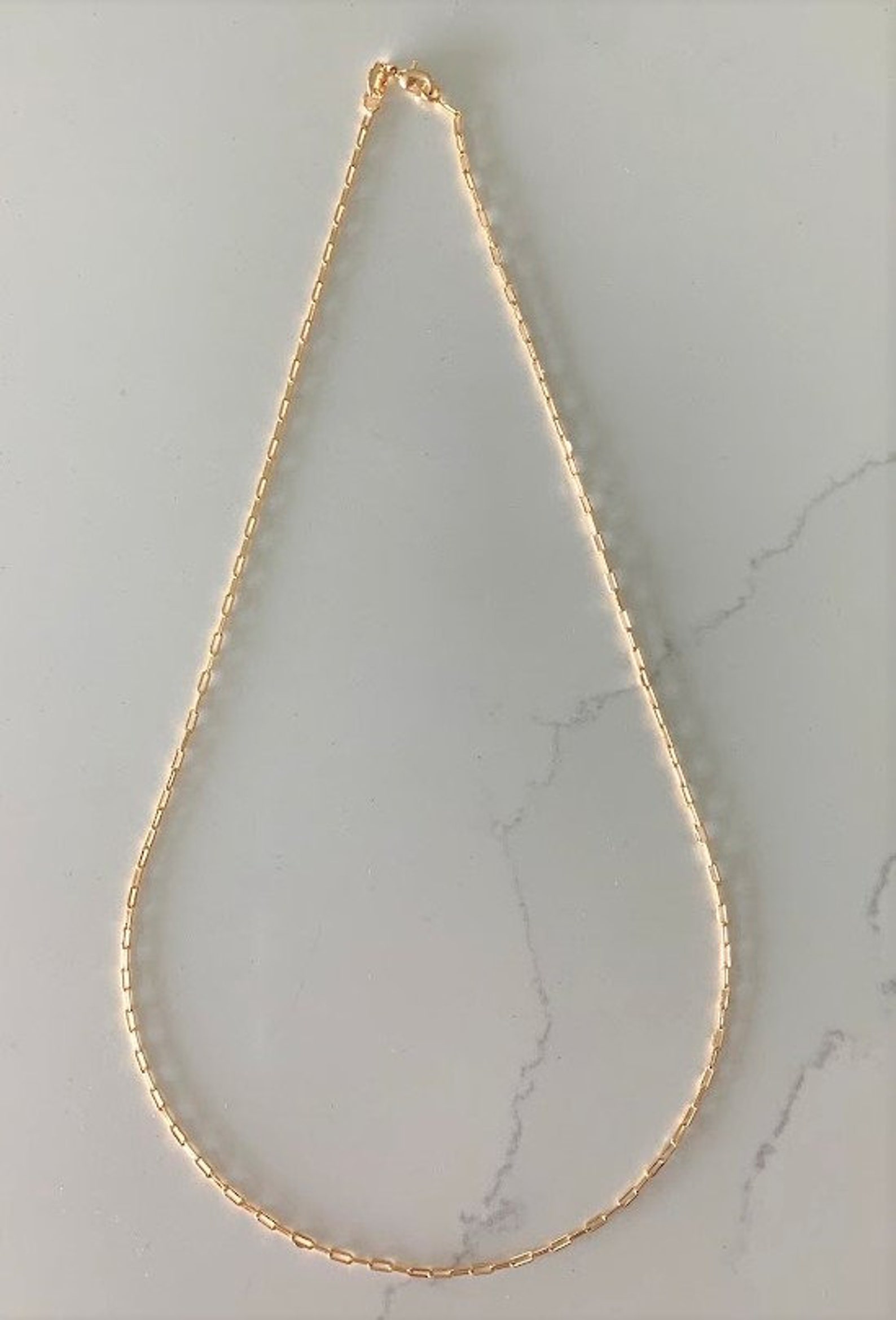 Tiny Paperclip Chain Necklace Layering Chain Necklace - Etsy