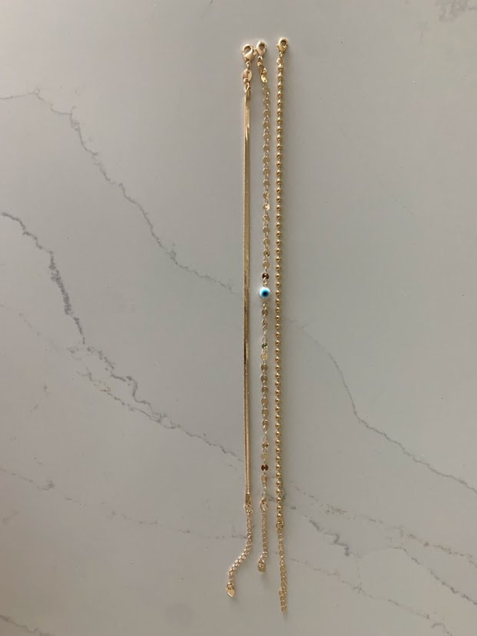 Anklet TRIO Herringbone Anklet Beaded Anklet 2MM - Etsy