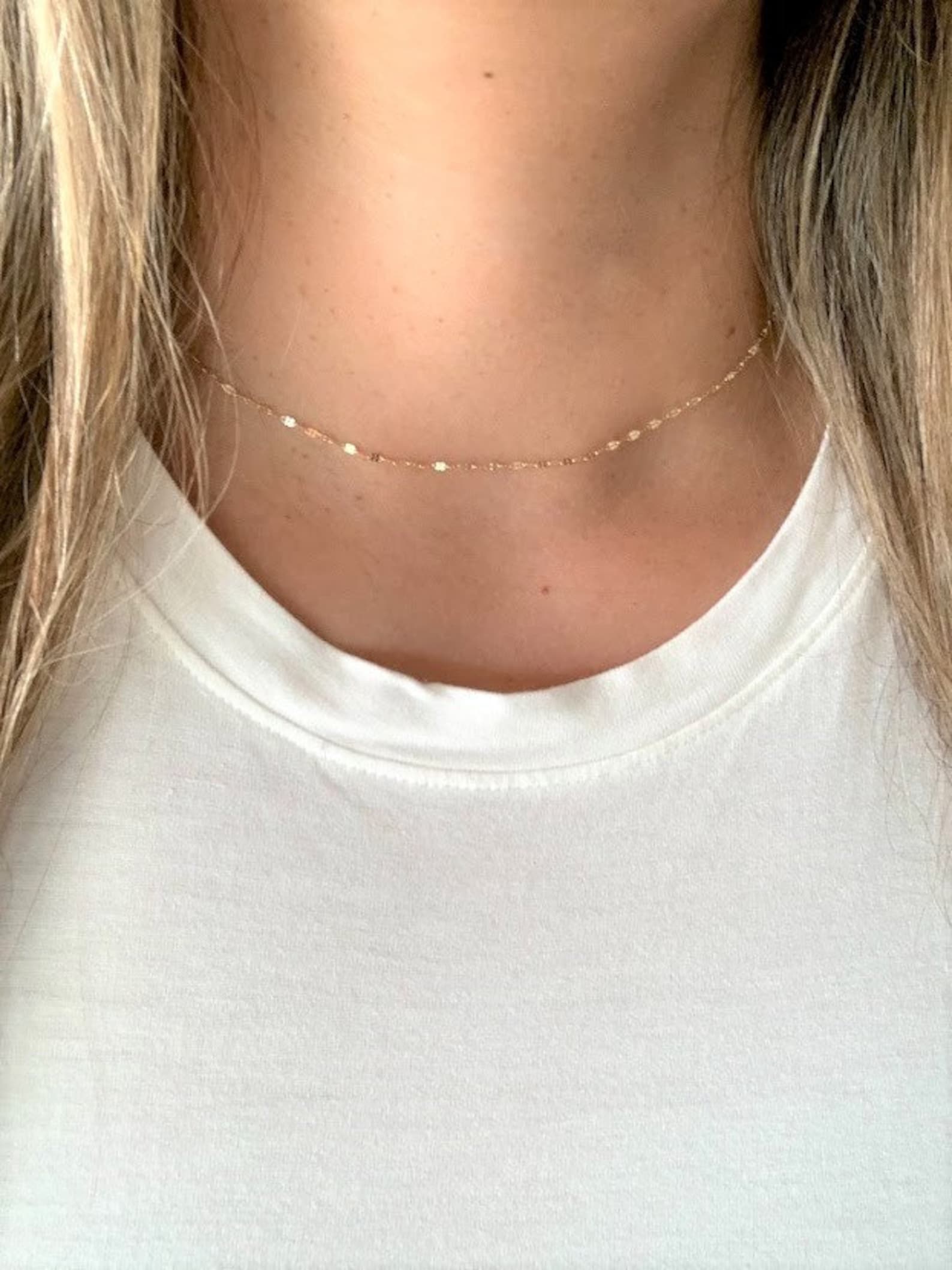 14K Yellow Gold Mirror Chain Gold Chain 1.7mm Twisted - Etsy