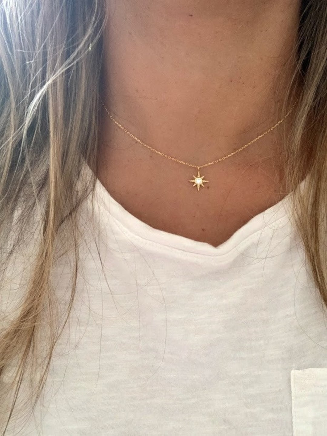 Sterling Silver Sun Necklace: Dainty Sunshine Pendant, 16" - Etsy