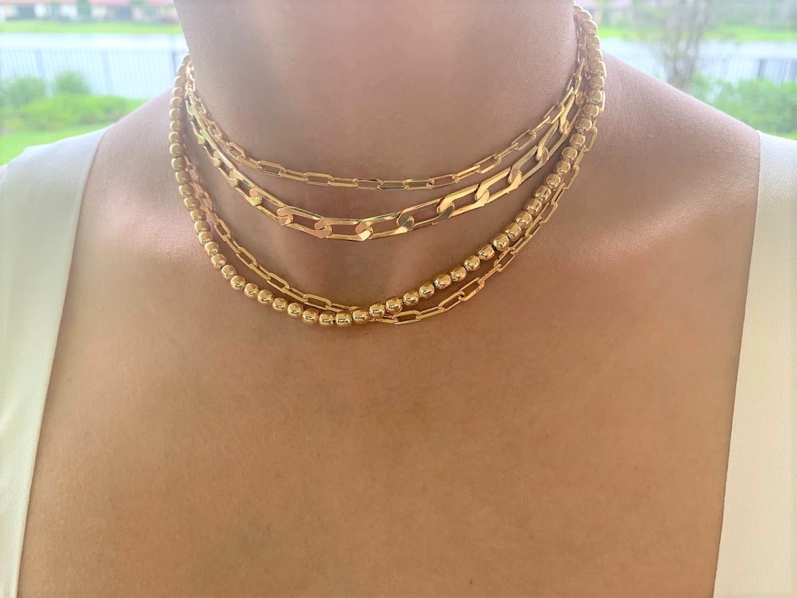 18K Gold Filled 7MM Rope Chain Necklacelayering Gold Chain - Etsy