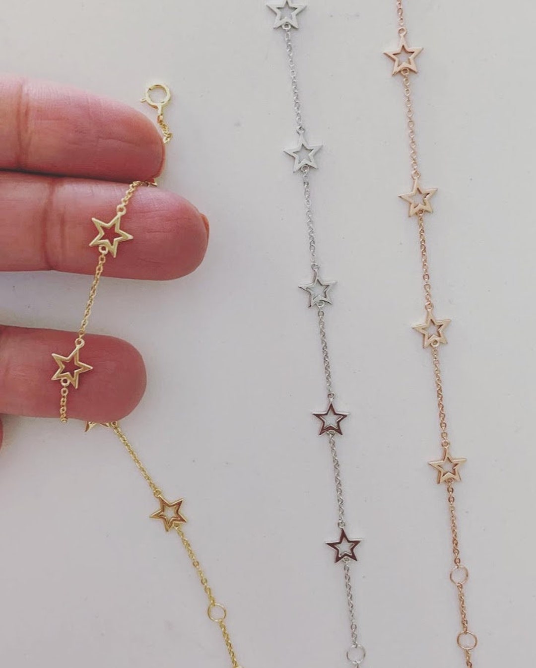 Stars Bracelet in Sterling Silver Stars Bracalet Bracelet - Etsy