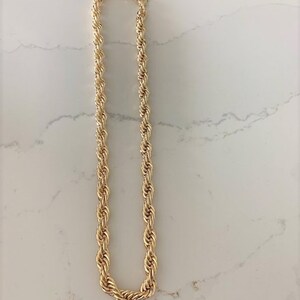 14K Gold Filled 8MM Rope Chain Necklace•layering Gold Chain Necklace ...