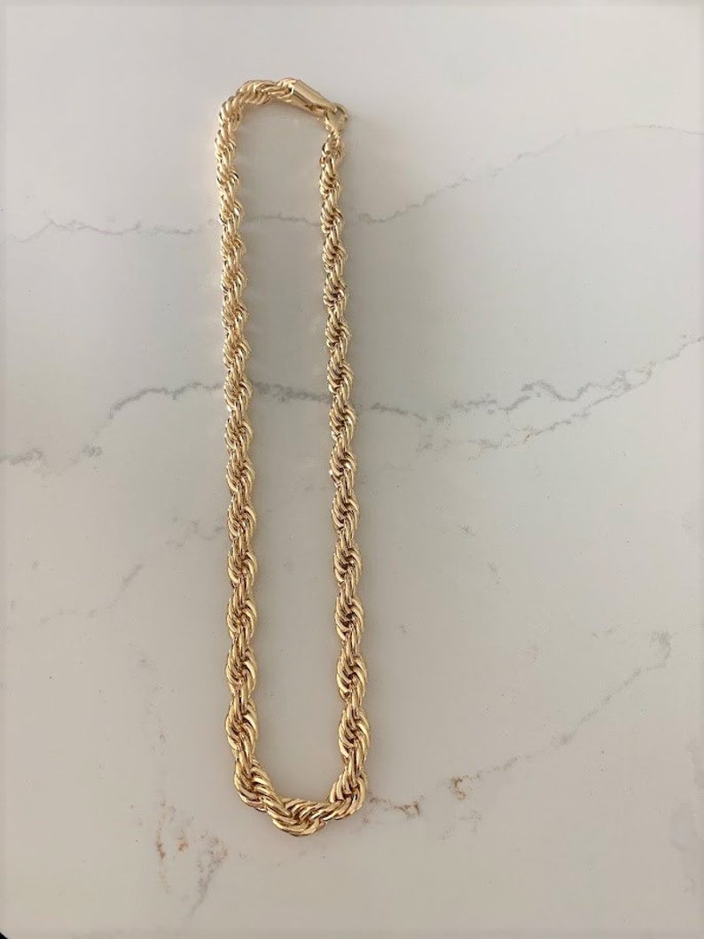 14K Gold Filled 8MM Rope Chain Necklacelayering Gold Chain - Etsy