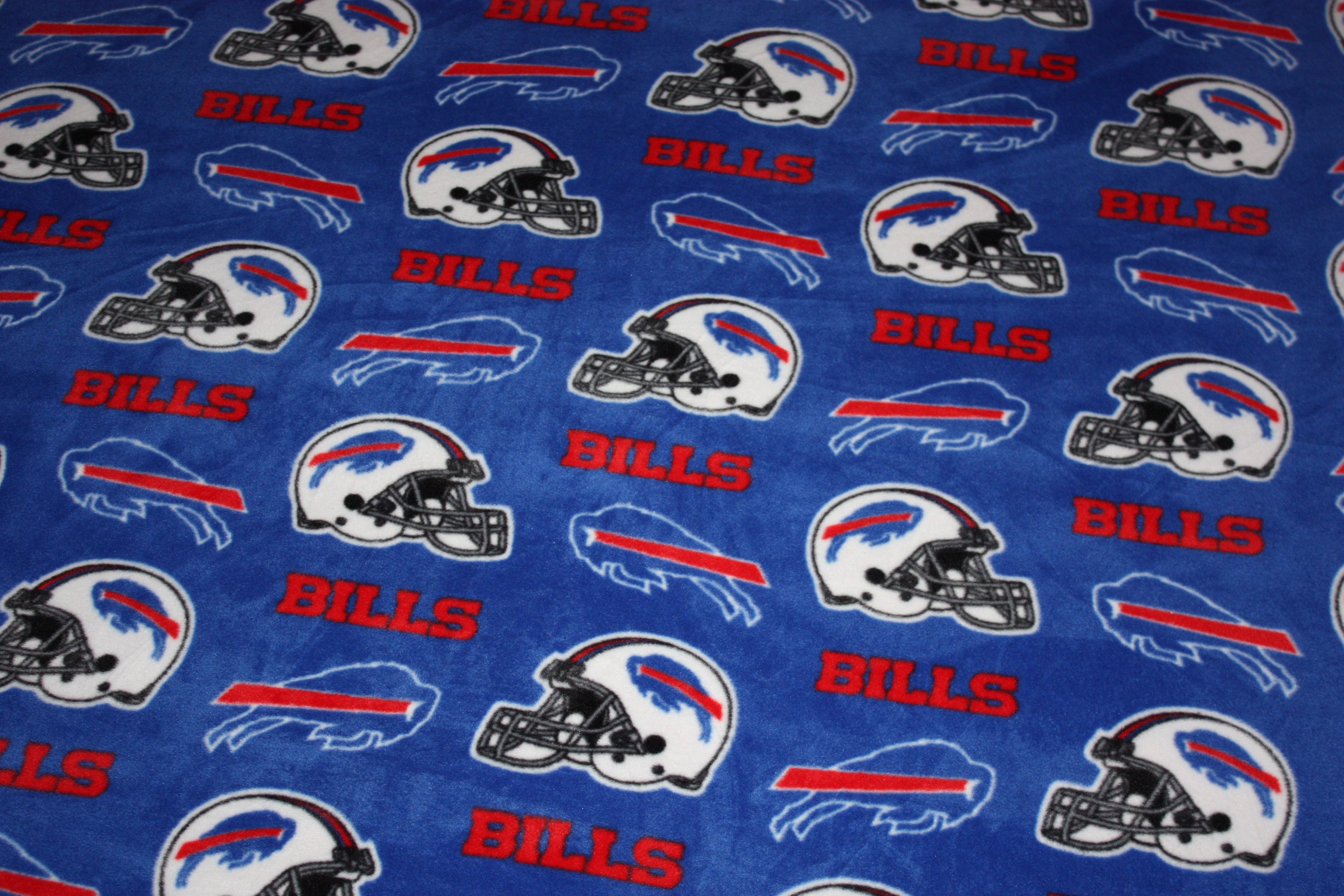 Buffalo Bills Double-thick Fleece Bedspread/blanket/throw 67x57 - Etsy