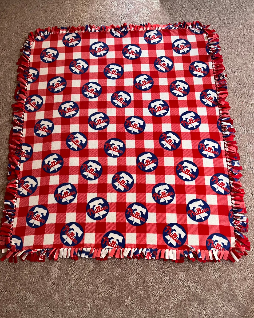 Philadelphia Phillies Double-thick Fleece Bedspread/blanket/throw - 67 ...