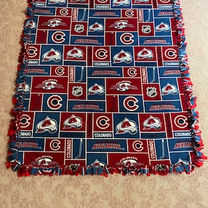 Colorado Avalanche Double-thick Fleece Bedspread/blanket/throw - 67"x57 ...