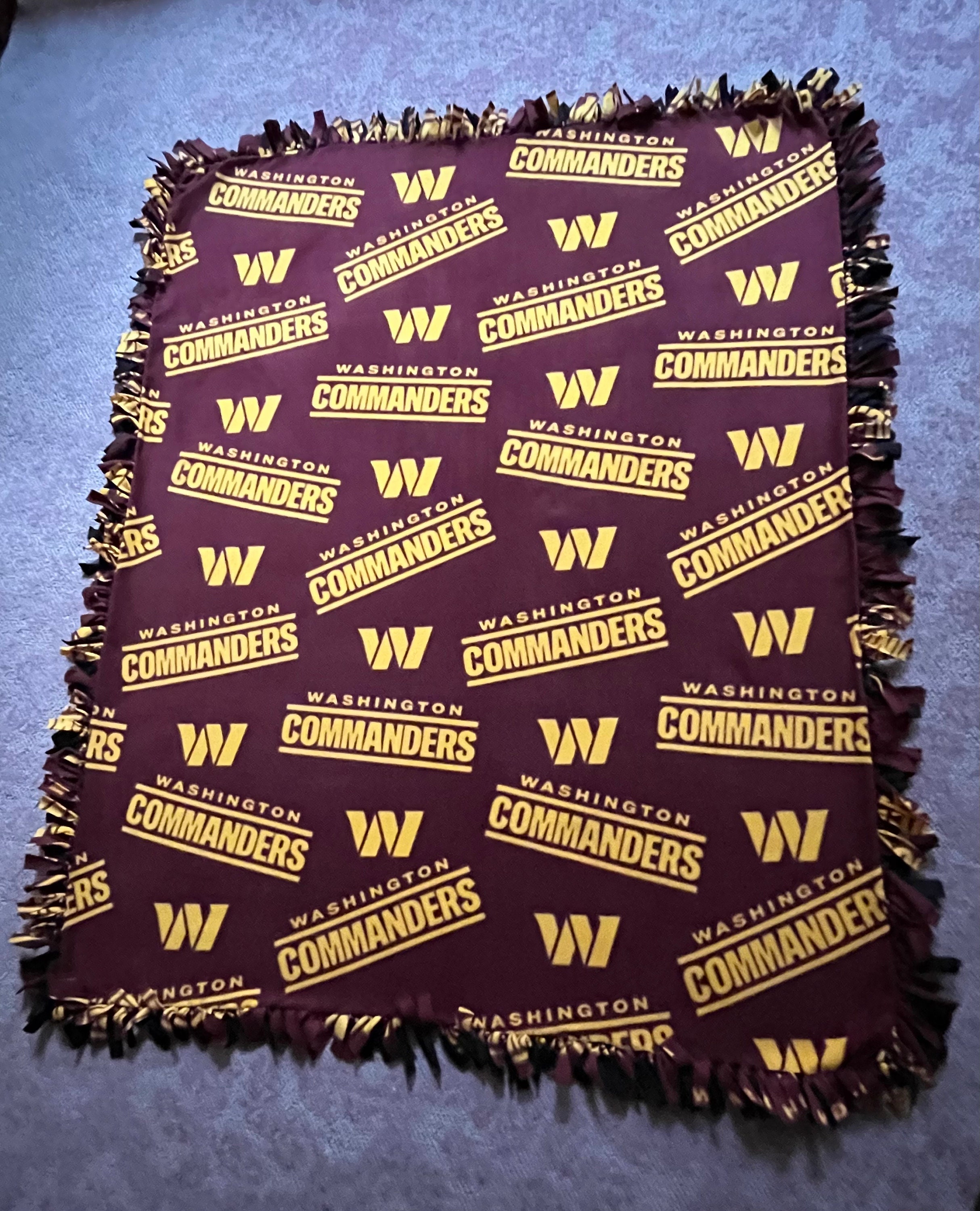 Washington Commanders Double-thick Fleece Bedspread/blanket/throw 67x57 ...
