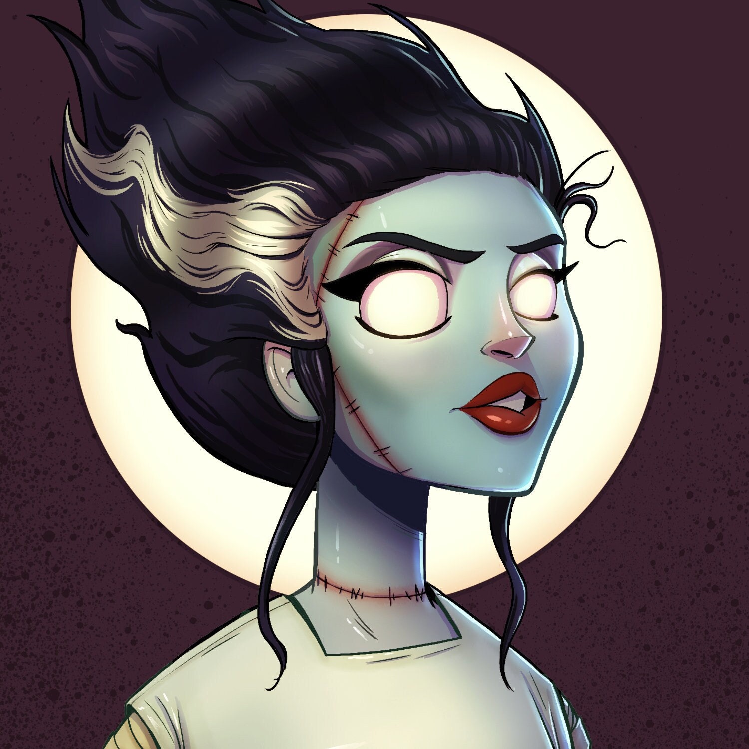 Cartoon Bride Of Frankenstein