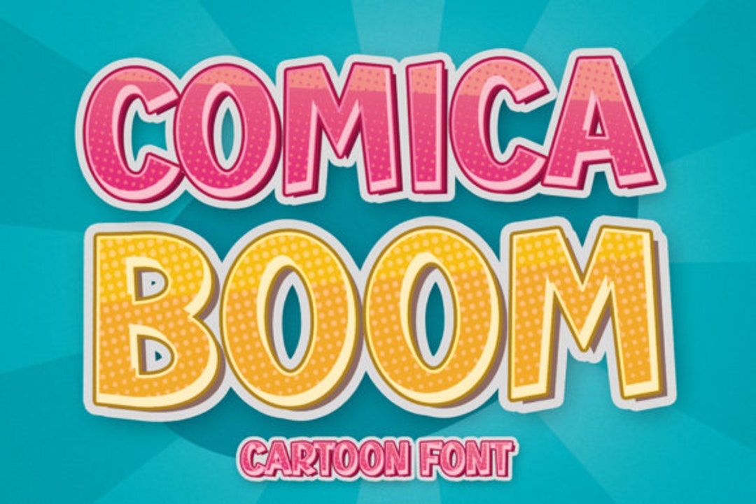 Comica Boom Font Font Bundle Cricut Canva Font Script Font - Etsy