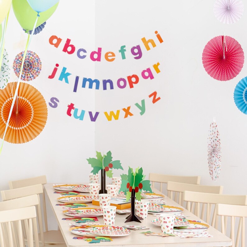 Chicka Chicka Boom Boom Party Fans - Colorful Decorations, Set of 9 - Etsy