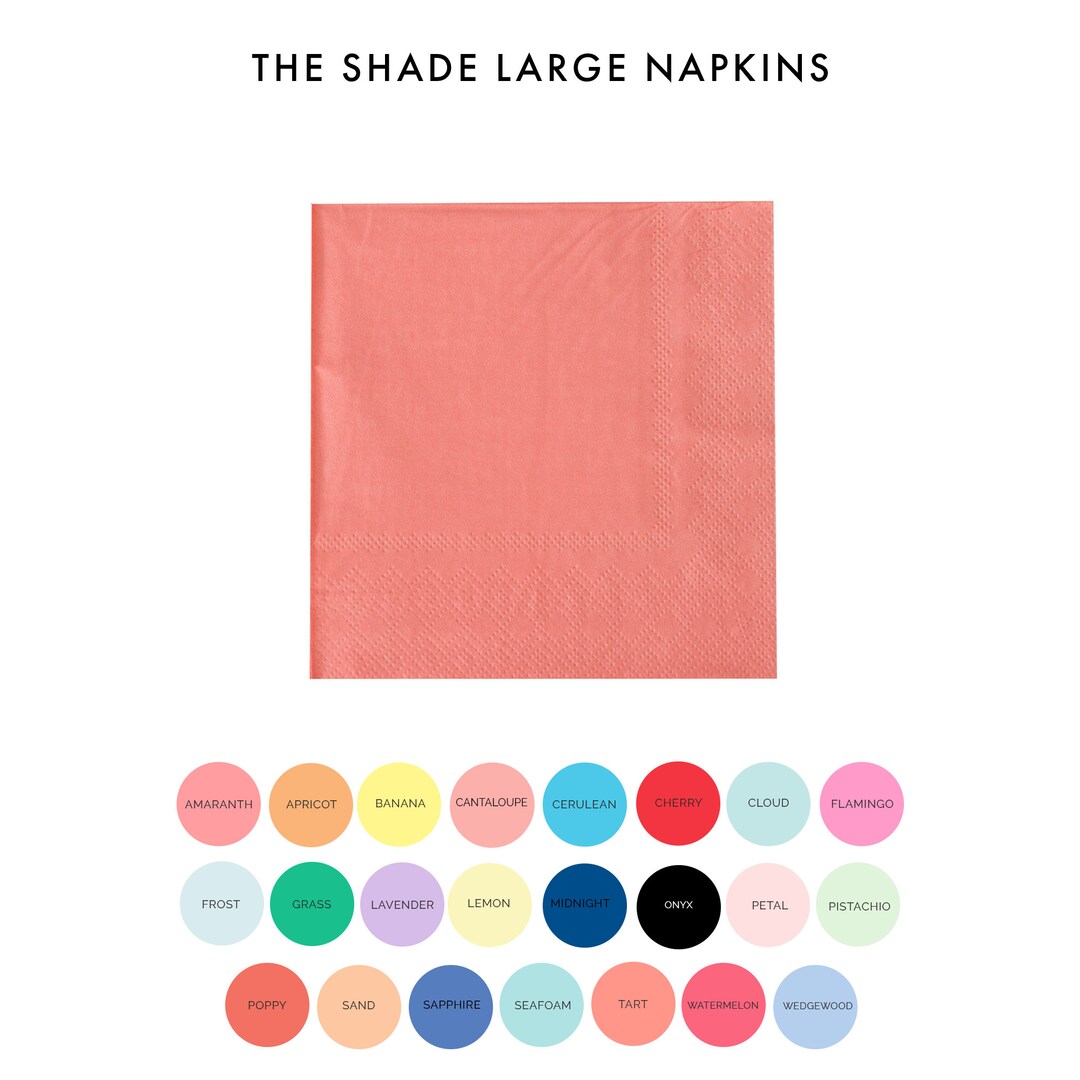 Shades Large Napkins - Pack of 16 - 23 Color Options - Etsy