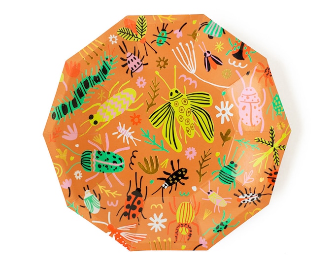 Bug Party Plates 8ct, Insect Paper Plates, Bug Birthday Party, Bug Hunt ...
