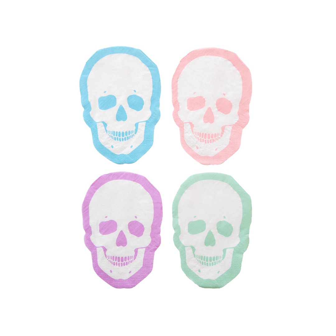 Pastel Skeleton Die-cut Napkins - Pack of 16 - Etsy