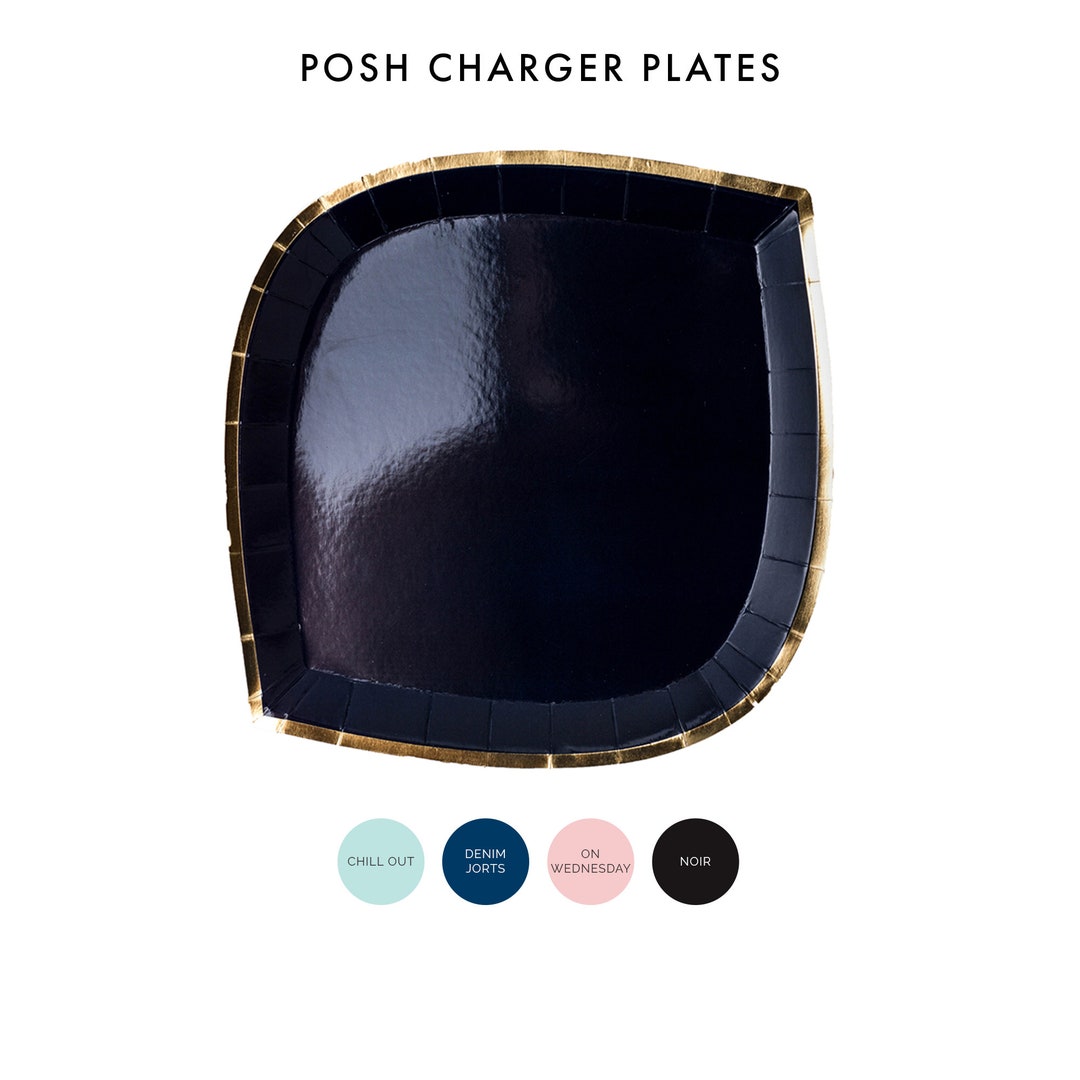 Posh Charger Plates - Pack of 8 - 4 Color Options - Etsy