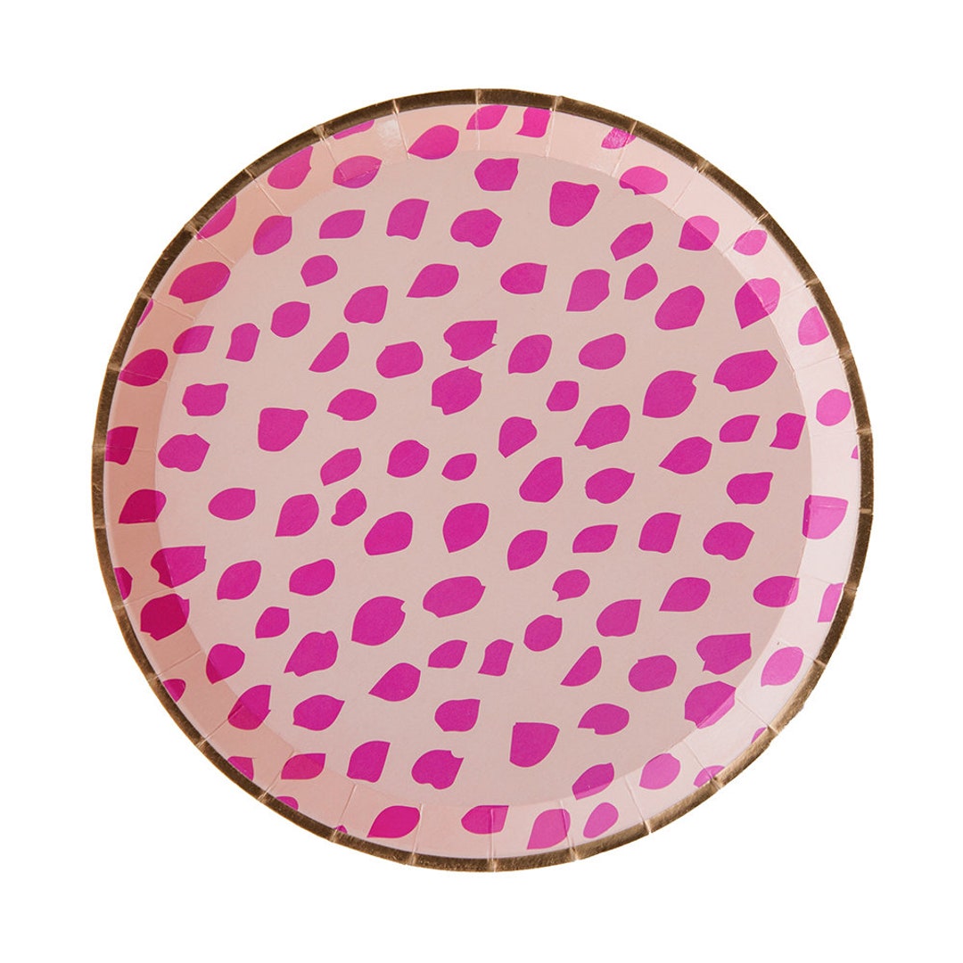 Pink Leopard Print Dinner Plates - Pack of 8 - Etsy