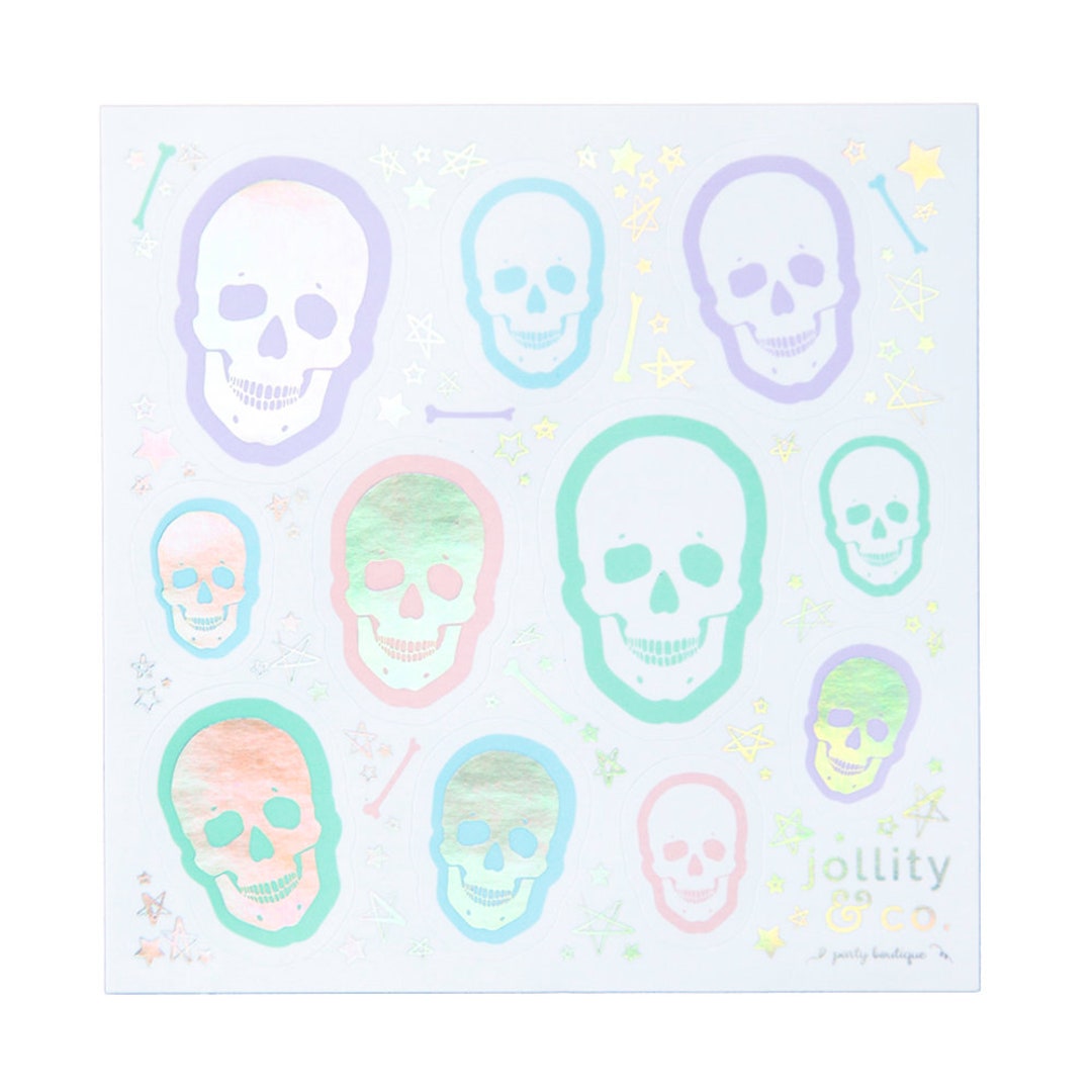 Pastel Skeleton Sticker Sets - Pack of 4 - Etsy