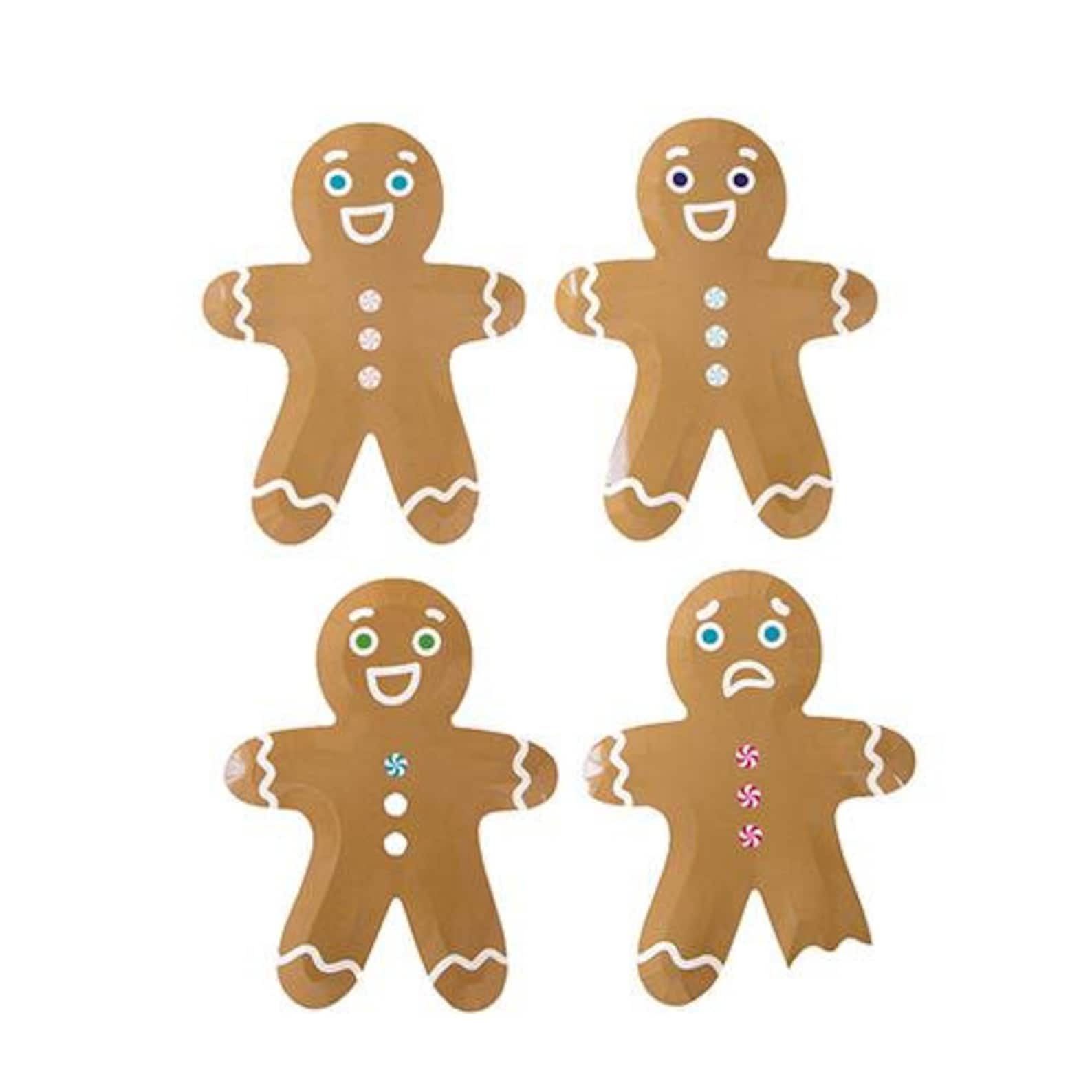 Gingerbread Man Plates 8 Pk. - Etsy
