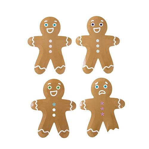 Gingerbread Man Plates 8 Pk. - Etsy