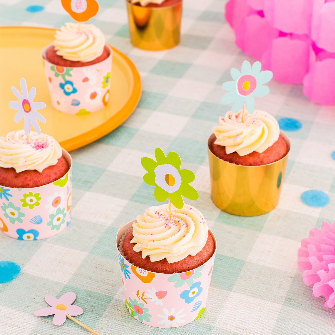 Flora Cupcake Decorating Set Set Includes 24 Toppers 24 - Etsy