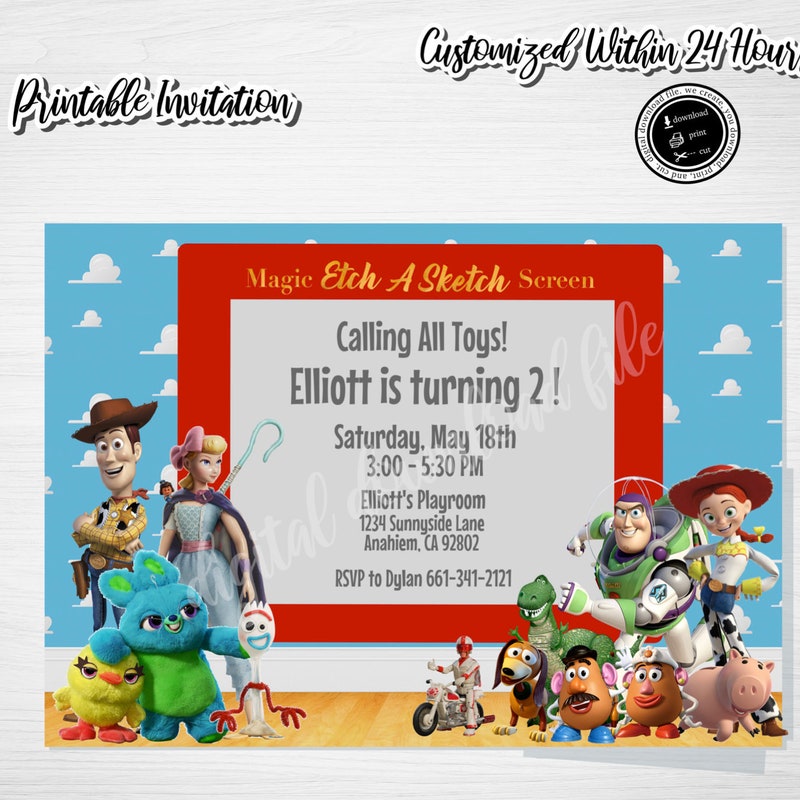 Toy Story Invitation - Etsy