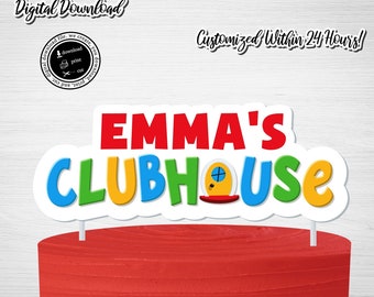 Custom Mickey Clubhouse Party Sign: Personalized PNG File (digital ...