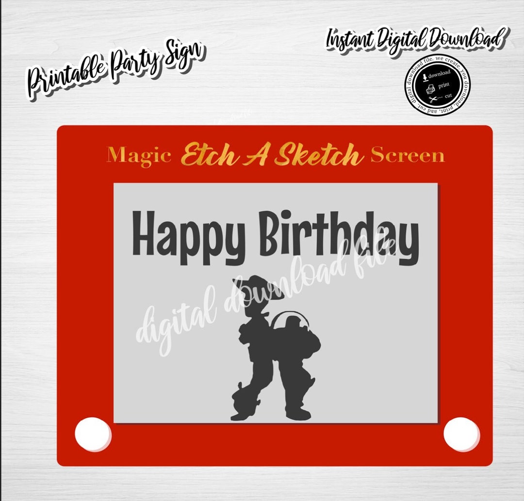 Toy Story Etch A Sketch Birthday Sign (digital Download) - Etsy