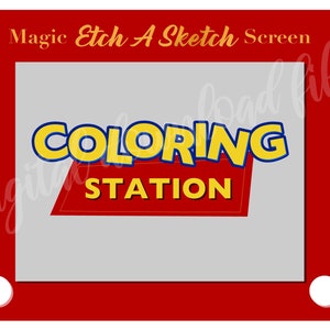 Printable Toy Story COLORING STATION Sign Topper, Toy Story Sign, Toy ...