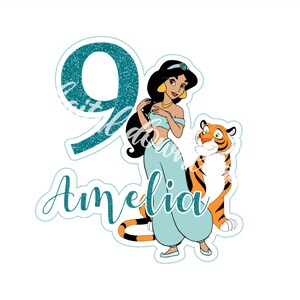 PRINCESS JASMINE Cake Topper,princess Jasmin, Jasmine Cake Topper ...